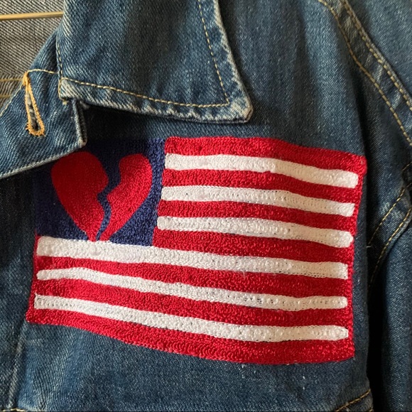 Lee | Jackets & Coats | Vintage Lee Distressed Embroidered Jean Jacket ...